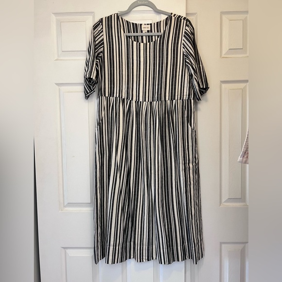 Soham Dave | Dresses | Soham Dave Striped Cotton Midi Dress | Poshmark